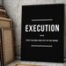 Execution Inspirational Canvas Print Motivational Wall Office Decor Art ...