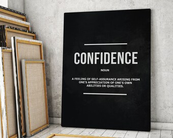 Self Confidence Poster - Etsy