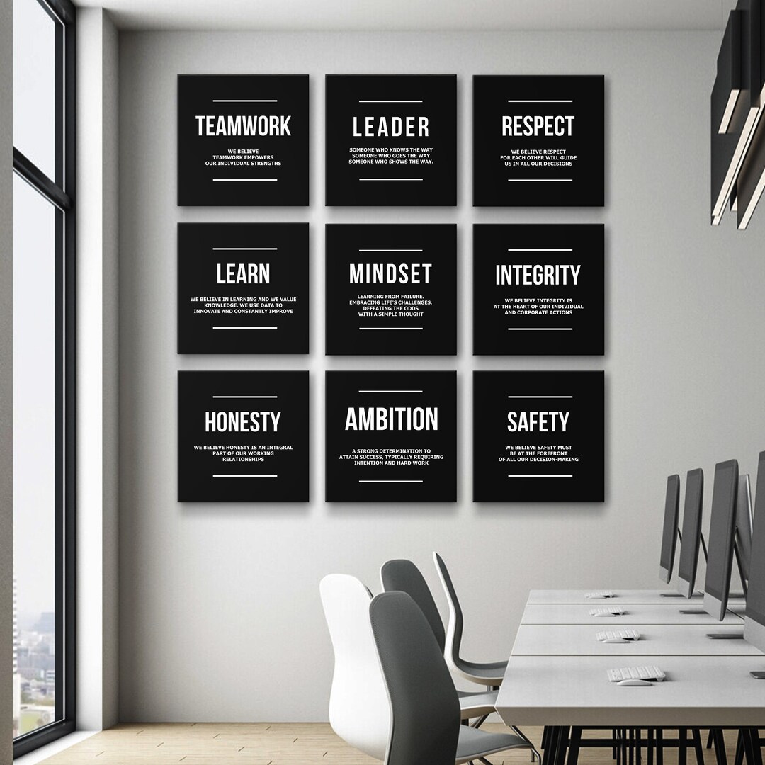 9x Inspirational Wall Art, Success Canvas Office Decor Inspiration ...