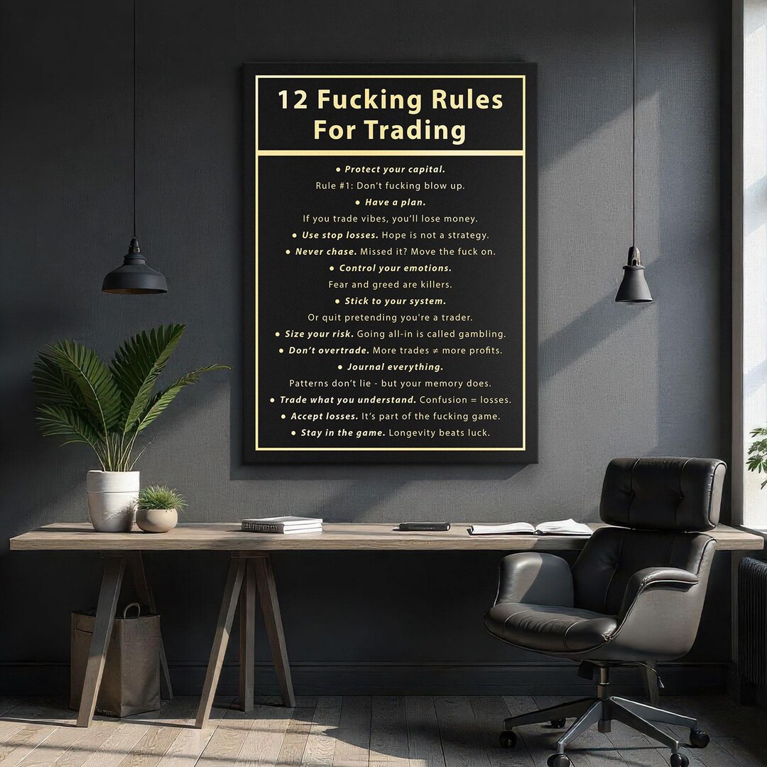 12 Rules for Trading Wall Art – Trader Office Decor – Stock Market ...