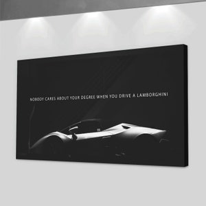 Drive Your Success Lamborghini Owner Motivational Canvas Print ...