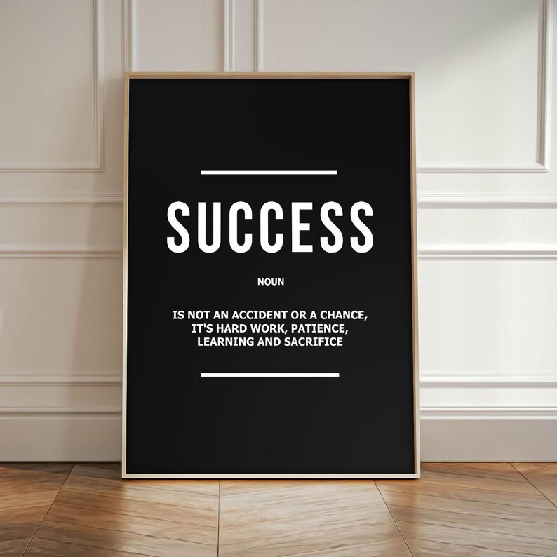 Entrepreneur Canvas Motivational Success Wall Art Modern Office Decor ...