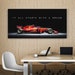 Formula One Dreams Canvas Print, Inspirational Racing Decor, Red F1 Car ...