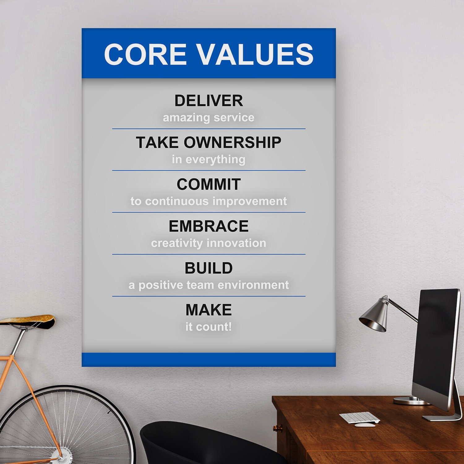 Company Core Values Office Decor Motivational Wall Art Canvas - Etsy