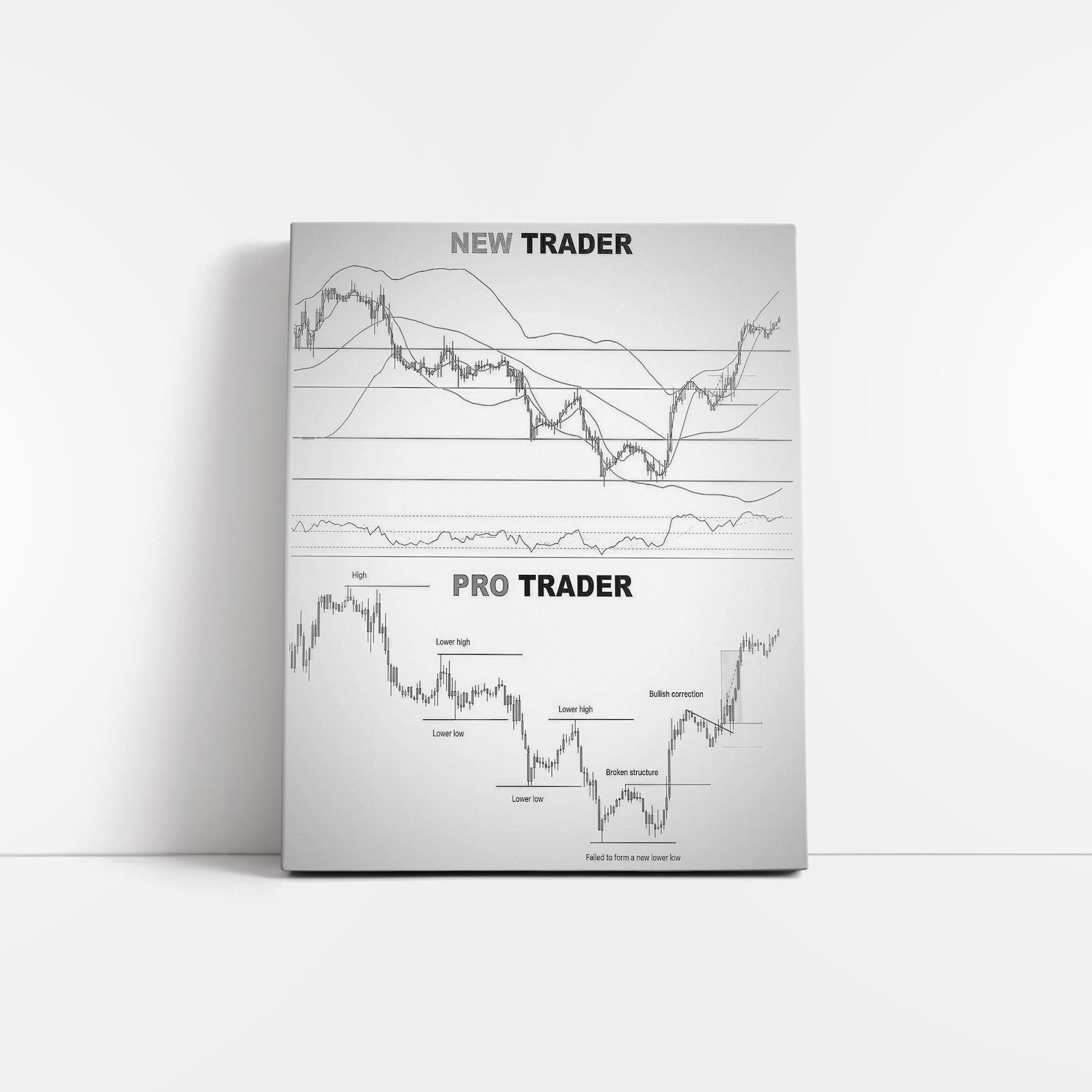 New Trader Vs Pro Trader Wall Art, Trading Psychology Poster, Forex ...