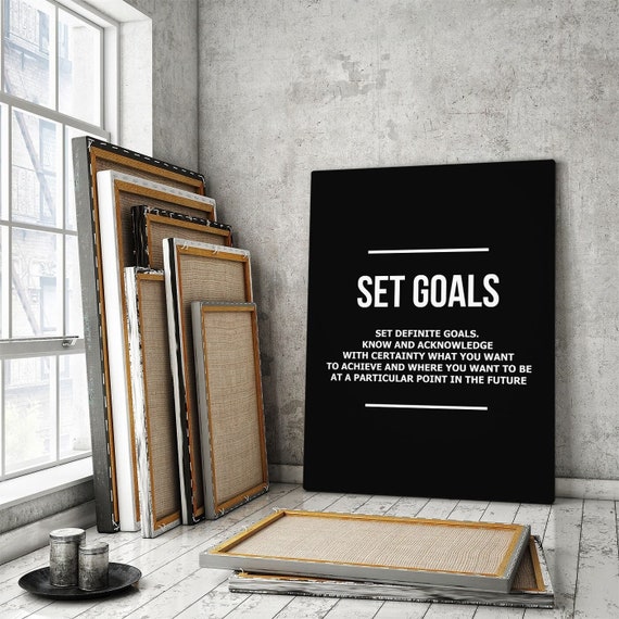 Set Goals Motivational Wall Art Goal Setting Canvas Print - Etsy