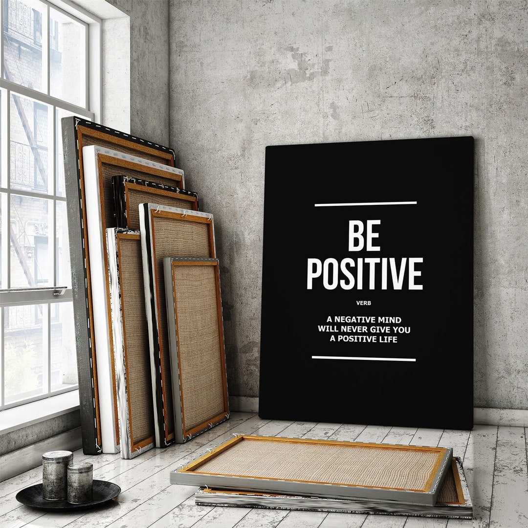 Positivity Motivational Affirmation Wall Art, Uplifting Home Decor ...