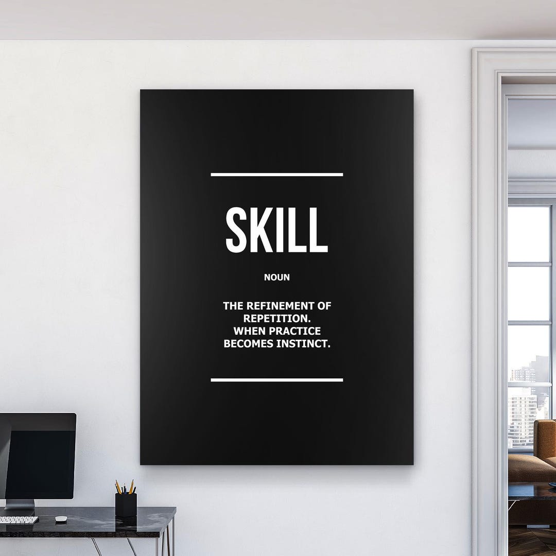 Skill Definition Gamer Wall Art | Gaming Canvas Print | Minimalist Game ...