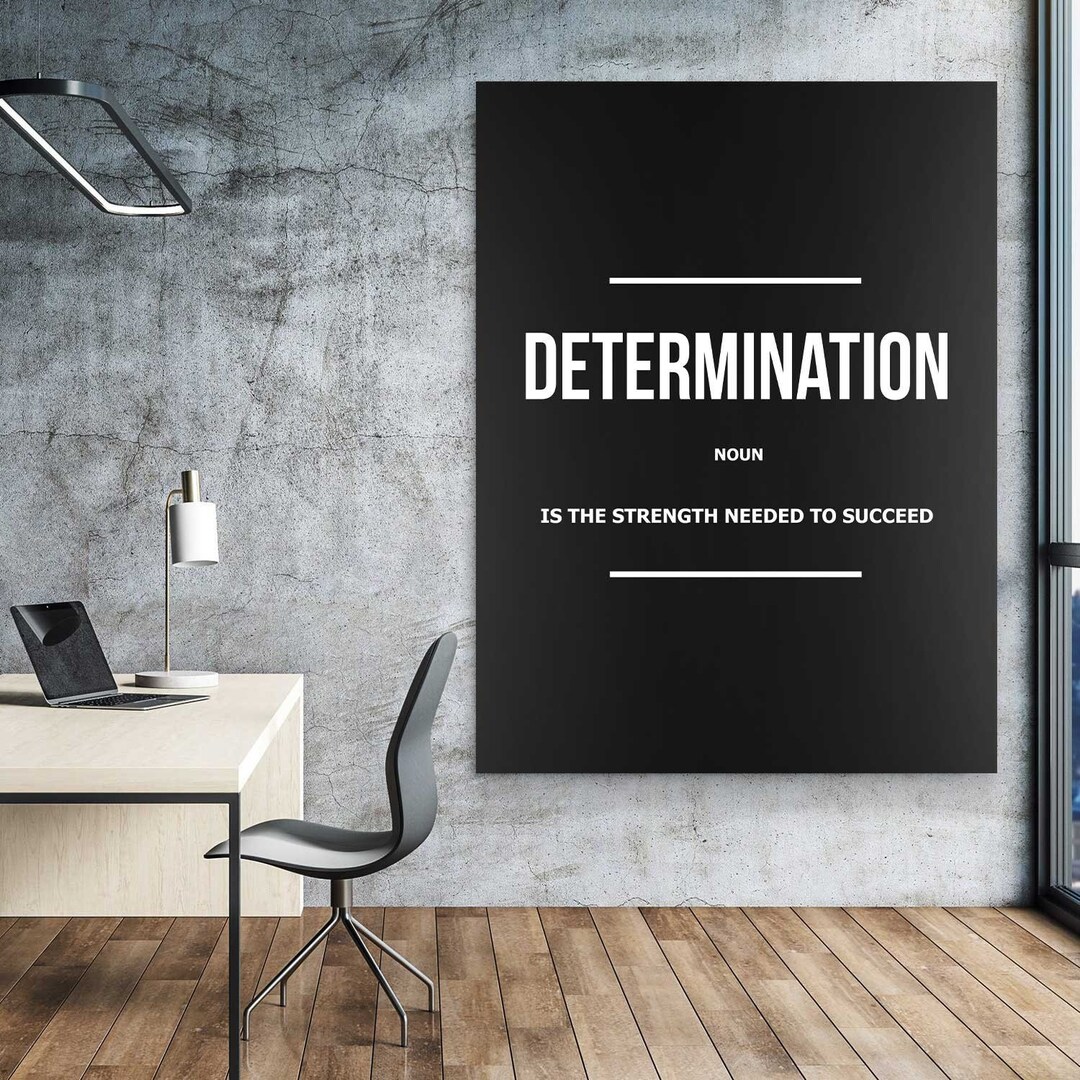 Determination Wall Art, Motivational Canvas Print for Office Decor - Etsy