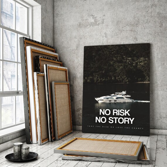 No Risk No Story Entrepreneur Wall Art Canvas Print for Office - Etsy