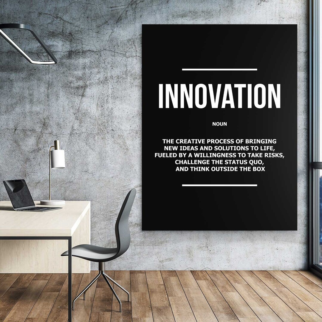 Innovation Wall Art, Creative Evolution Print, Idea Quote Sign ...