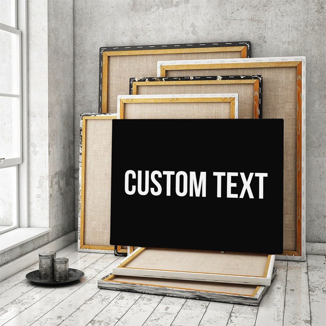 Personalize Custom Text Canvas Print for Office Decor Custom - Etsy