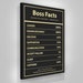 Boss Facts Canvas Print Chief Office Leadership Wall Decor Director ...