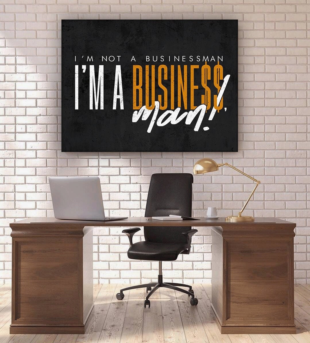 Business Owner Entrepreneur Mindset Quote Canvas Print Wall Art Office ...