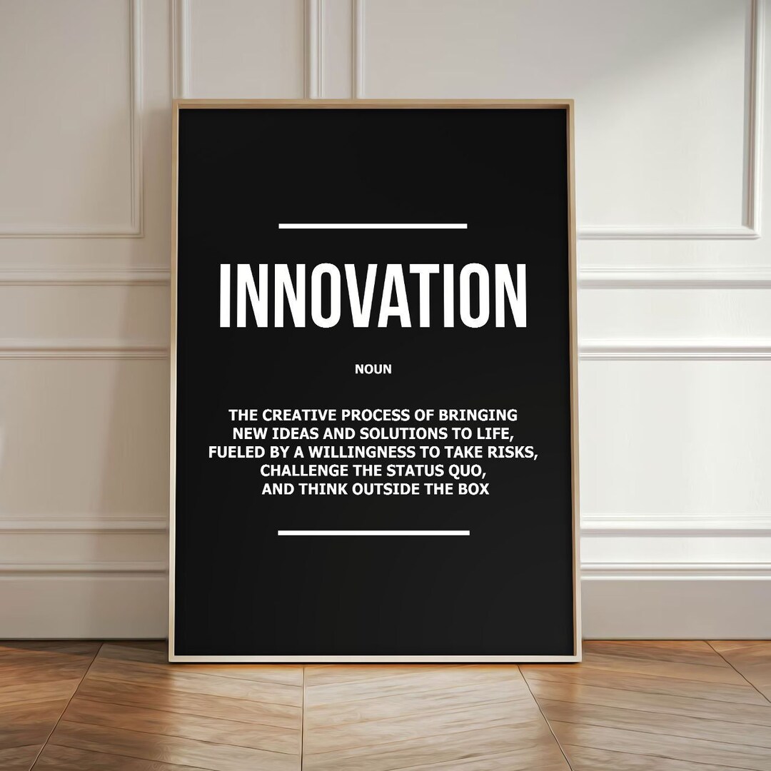 Innovation Wall Art, Creative Evolution Print, Idea Quote Sign ...