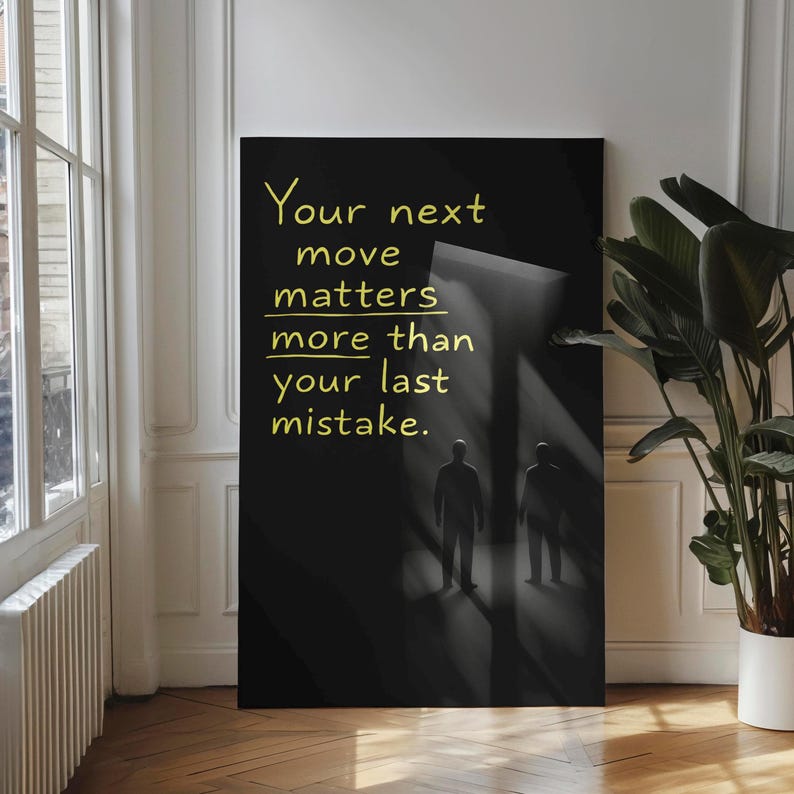 Your Next Move Wall Art | Motivational Canvas Print | Mistake Recovery ...