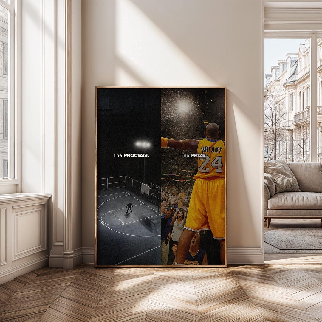 The Process Vs the Prize Basketball Wall Art Canvas Print Poster Kobe ...
