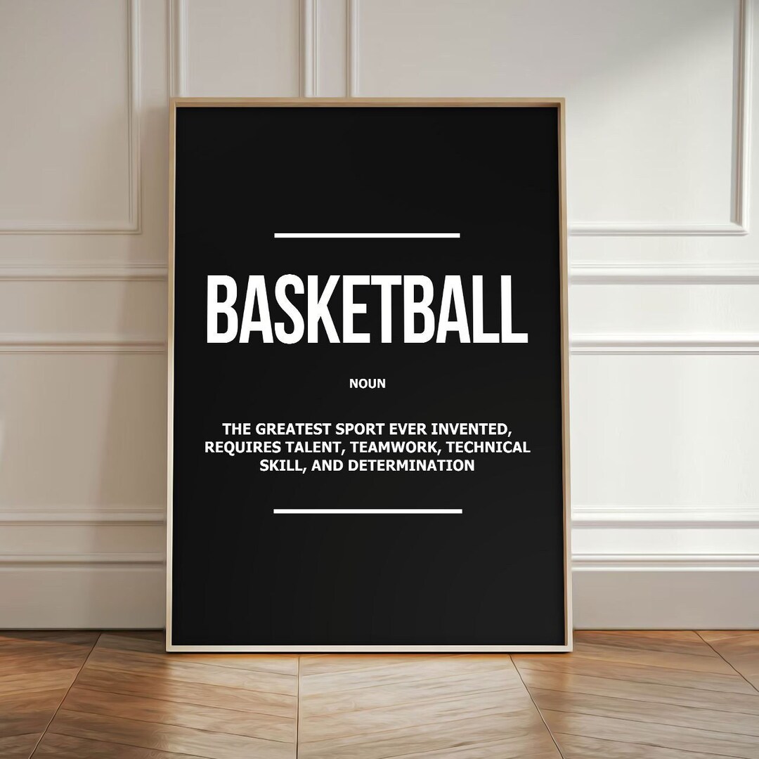 NBA Basketball Definition Motivational Wall Print: Inspire Sports Quote ...