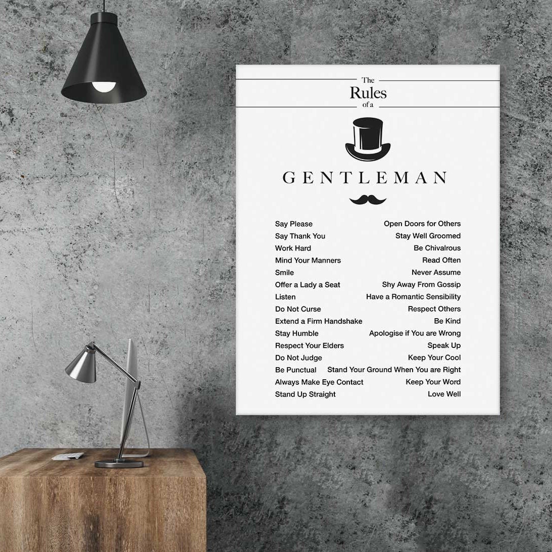 Rules Of A Gentleman Poster