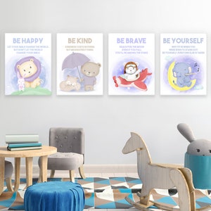 6 Pieces Kids Inspirational Wall Art Canvas Prints Child Room Decor ...