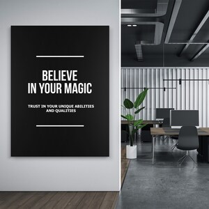 Believe in Your Magic Canvas Print, Inspirational Wall Art. Self ...