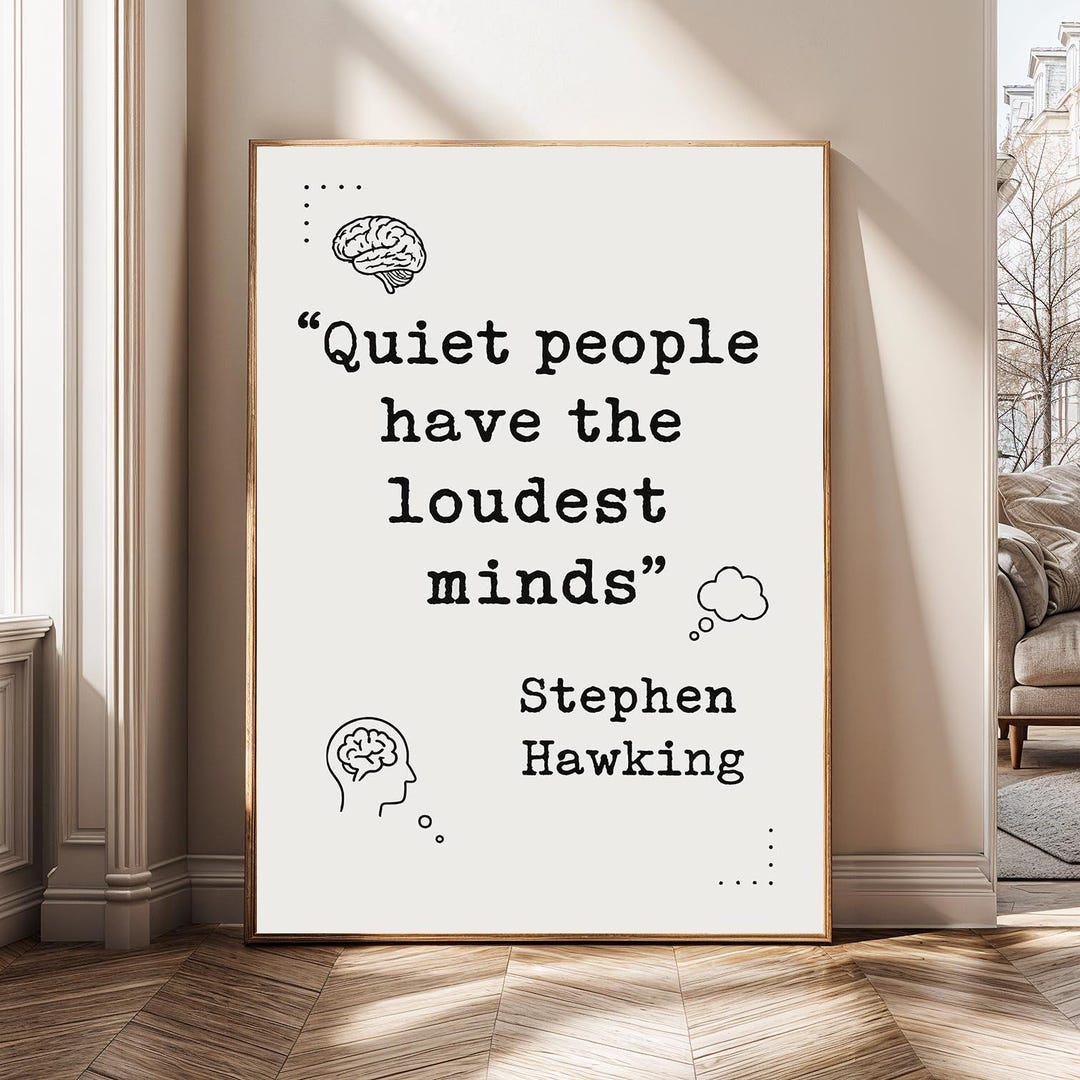 Quiet People Have the Loudest Minds Wall Art, Introvert Quote Canvas ...