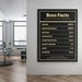Boss Facts Canvas Print Chief Office Leadership Wall Decor Director ...