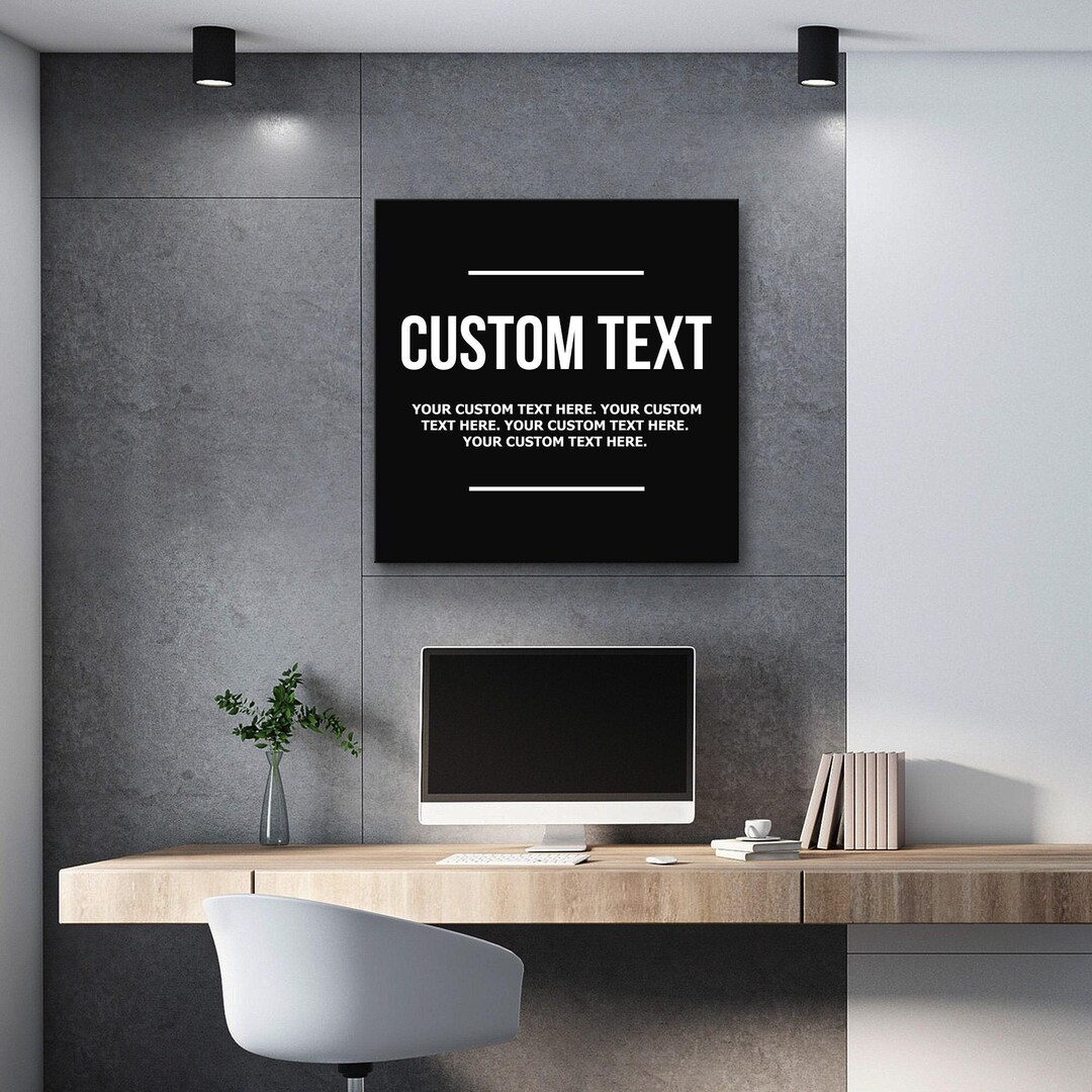 Personalized Canvas Print With Custom Quote Framed Wall Art Tailored ...