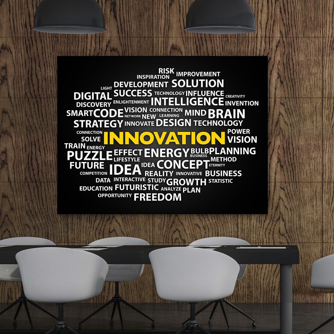 Innovation Wall Art, Inspiration Quote Canvas Print Office Decor - Etsy UK