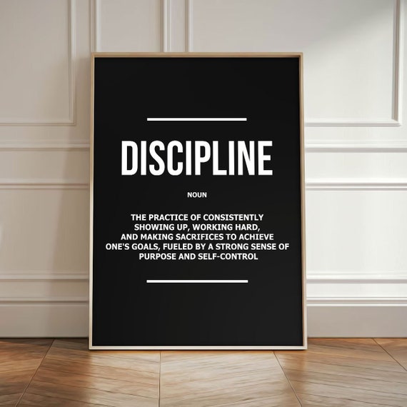 Self Discipline Poster The Art Of Self Discipline: A Comprehensive