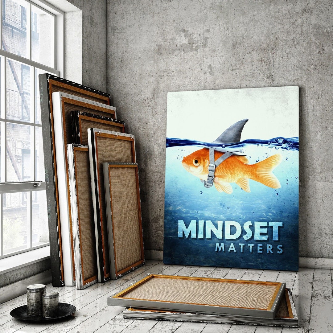 Mindset Matters Wall Art Office Decor Canvas Print Mindset - Etsy