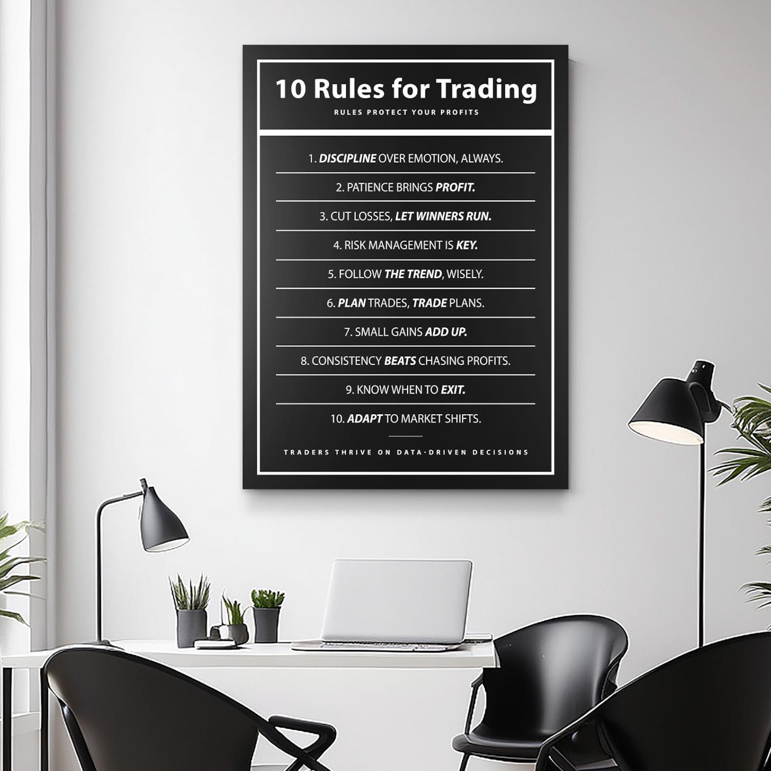 10 Rules for Trading Digital Download, Trading Rules Wall Art, Trader ...