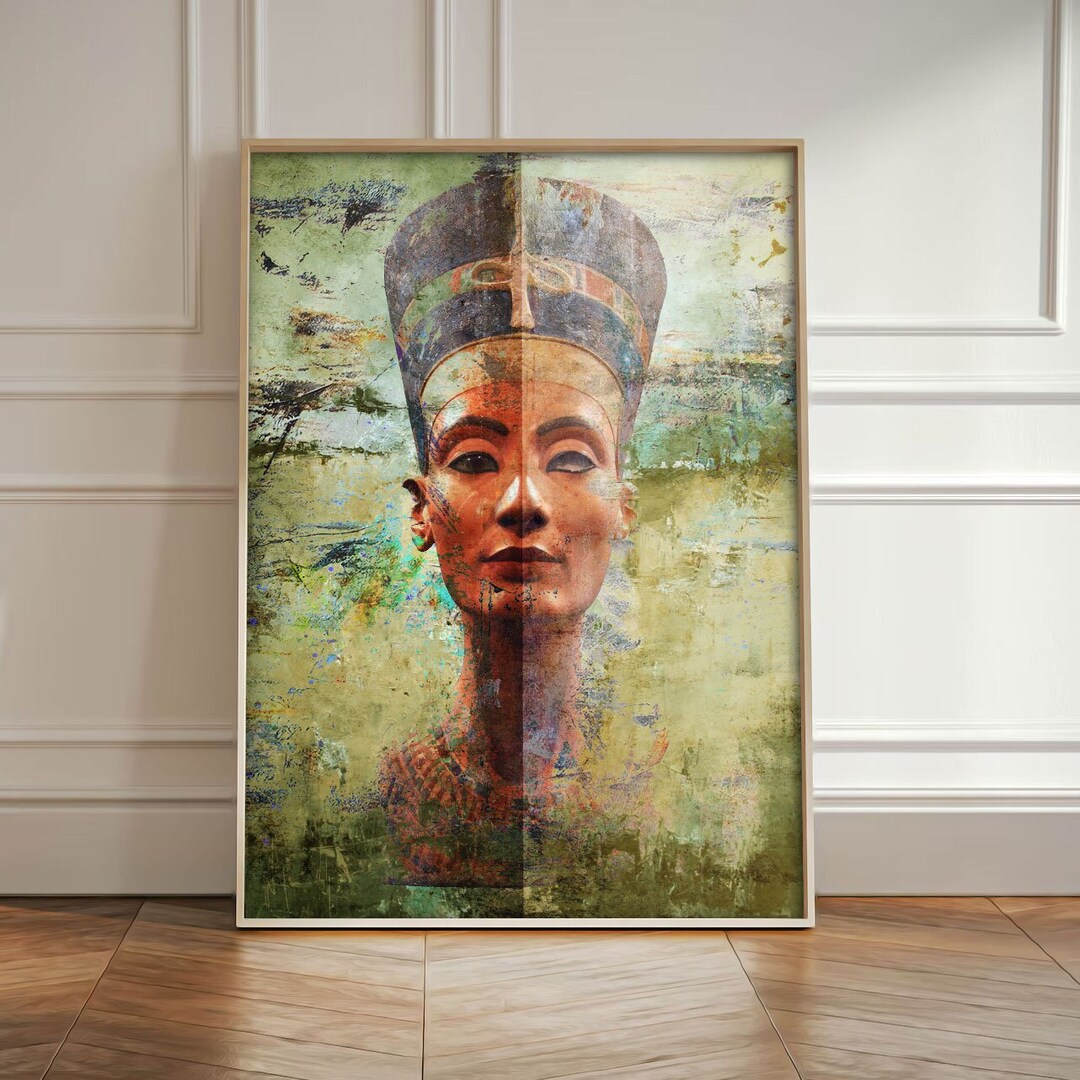 Queen Nefertiti Canvas Art Print, Egyptian Pharaoh Wall Decor, Ancient ...