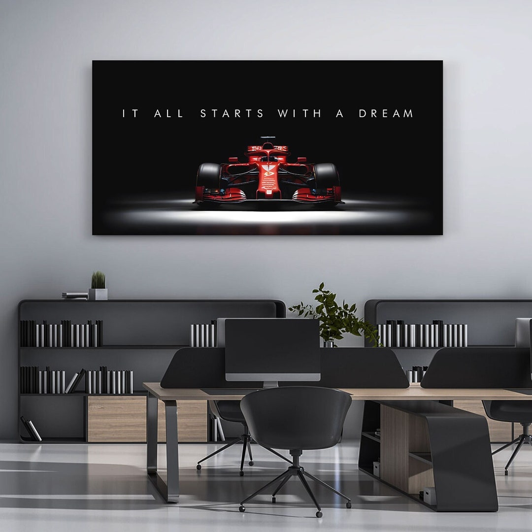 Formula 1 Dreams Canvas Print Racing Wall Art Sports Car Printable ...