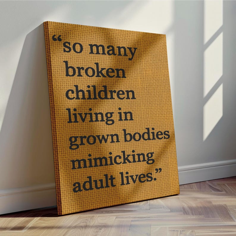 Broken Children Quote Wall Art, Emotional Healing Poster, Self ...