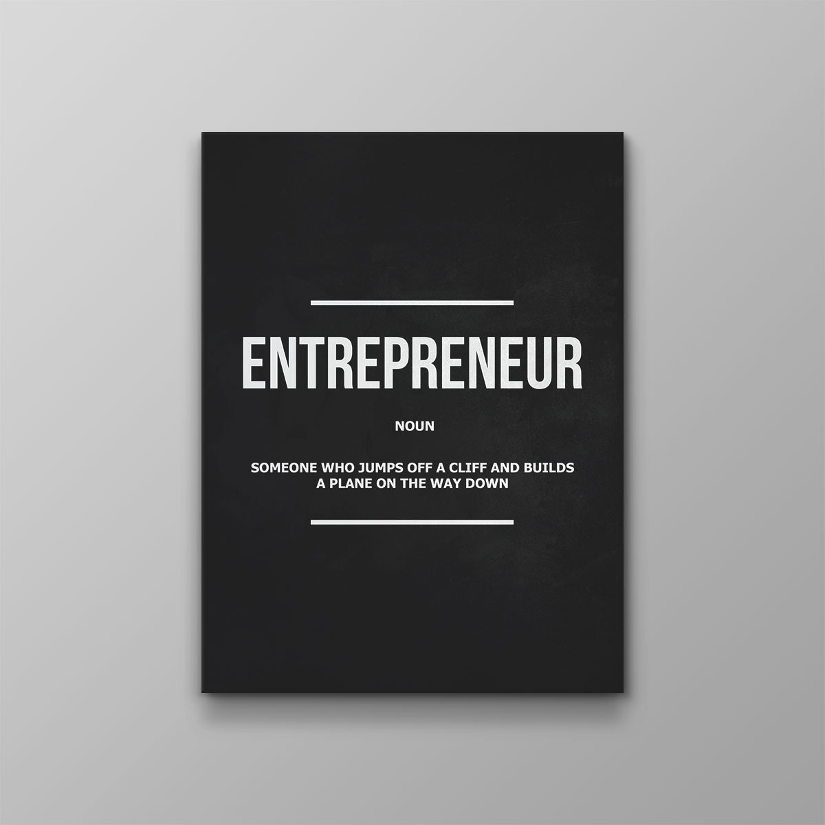 Entrepreneur Noun Definition Print Canvas Wall Art Office | Etsy