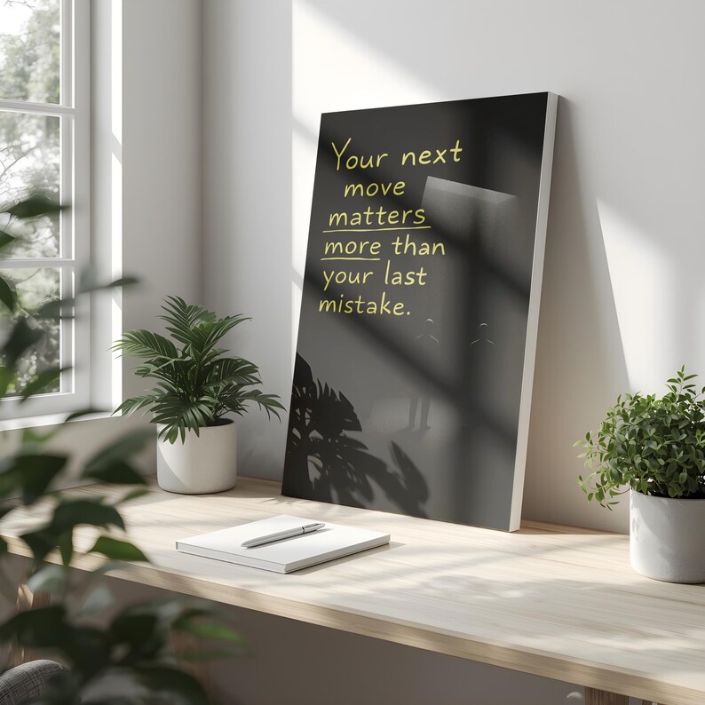 Your Next Move Wall Art | Motivational Canvas Print | Mistake Recovery ...