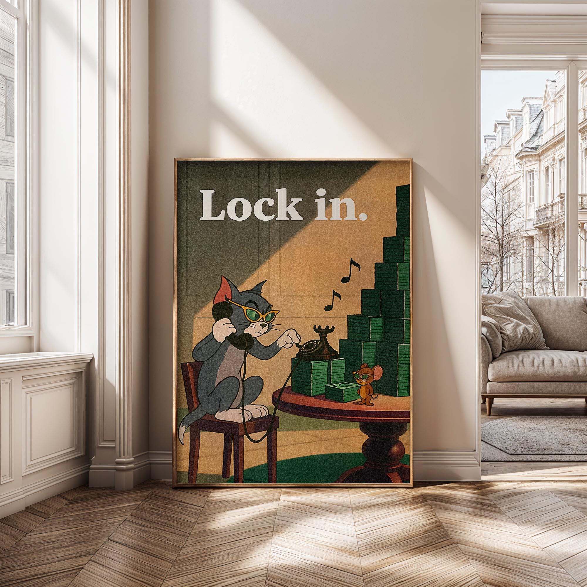 Lock in Wall Art Canvas Print – Motivational Money Poster, Inspired ...