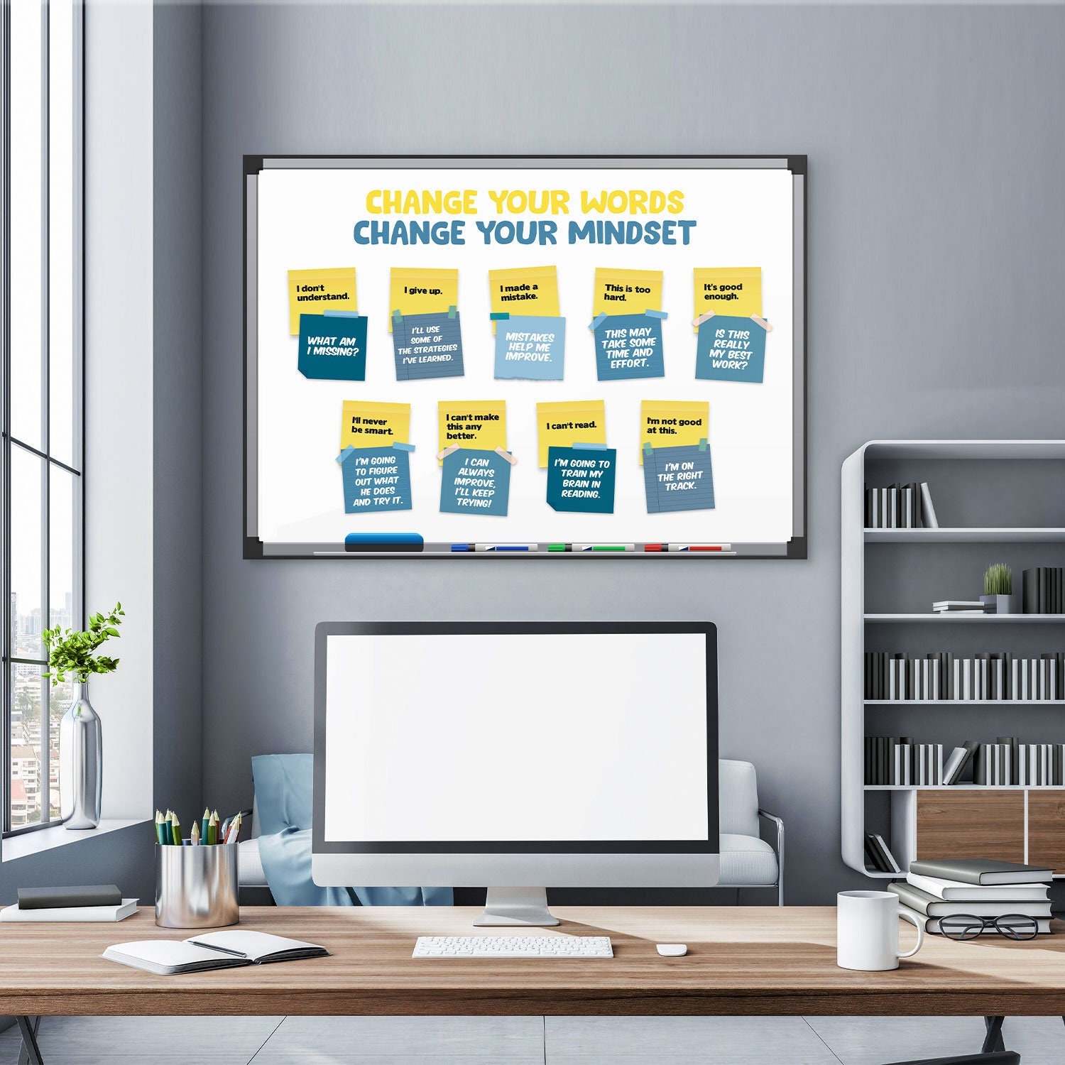 Change Your Mindset Classroom Wall Art Office Decor Bulletin - Etsy