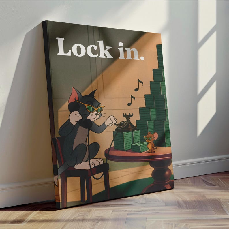 Lock in Wall Art Canvas Print – Motivational Money Poster, Inspired ...