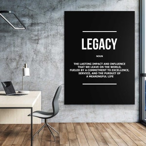 Quote Wall Art for Classroom Poster - Legacy Canvas Wall Art for Wall ...