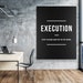 Execution Inspirational Canvas Print Motivational Wall Office Decor ...