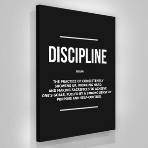 Discipline Wall Art, Persistent Effort Print, Motivational Canvas ...