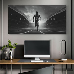 Motivational Running Wall Art Runner Quote Canvas Print Athlete Gym ...