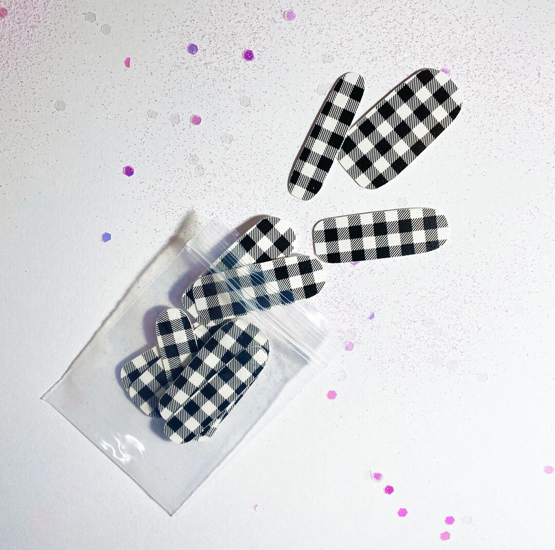 Buffalo Check Gingham Nail Decals | Vegan | Cruelty-free | 10-free - Etsy