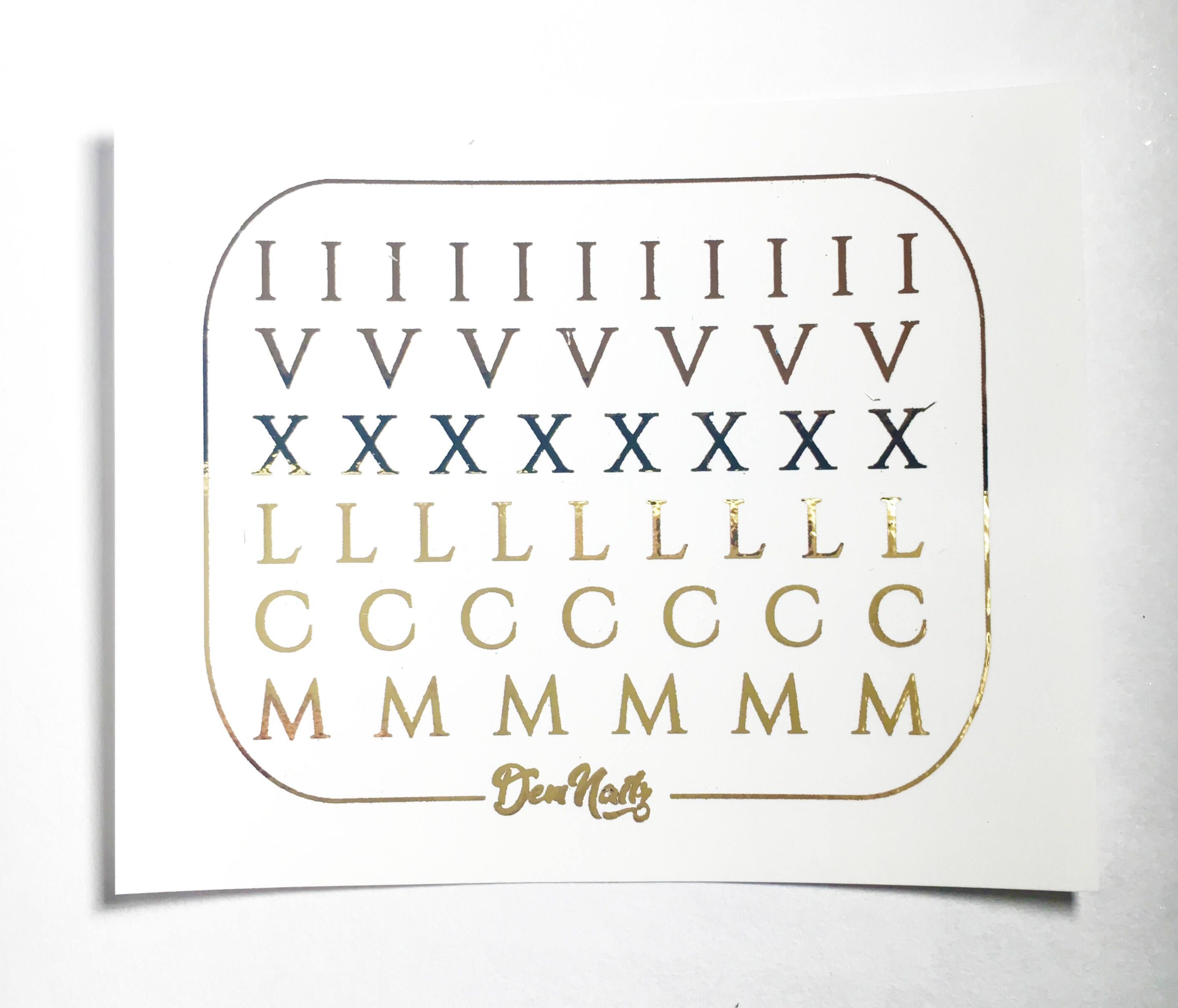 Roman Numeral Nail Decals Vegan Cruelty-free 10-free - Etsy Hong Kong