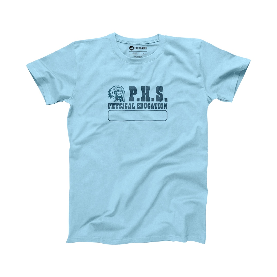 Napoleon Dynamite Physical Education Shirt P.H.S. Gym Uniform Blue Tee ...