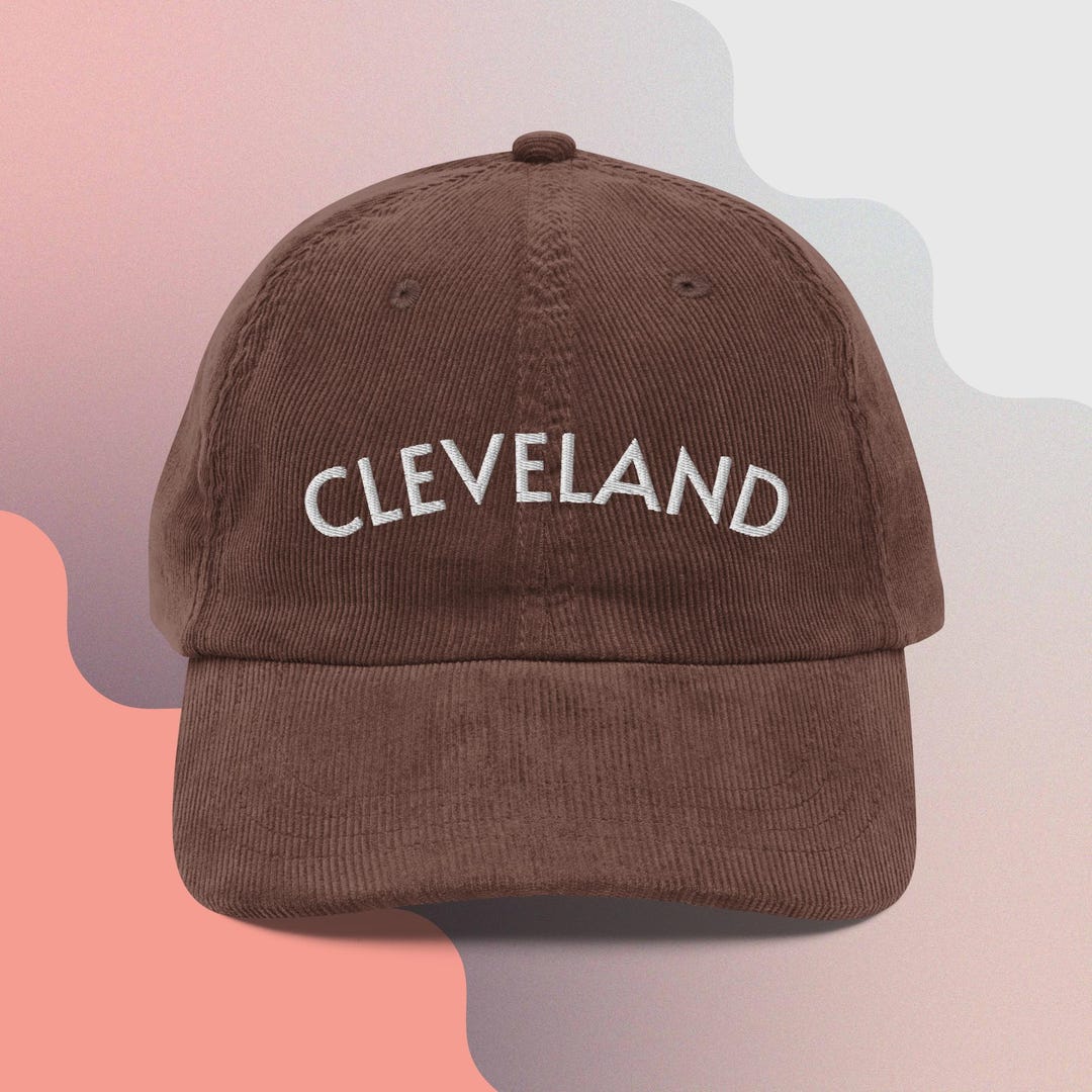 Retro Cleveland Corduroy Hat: Embroidered Vintage Style Baseball Cap - Etsy