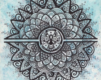 Watercolor mandala | Etsy