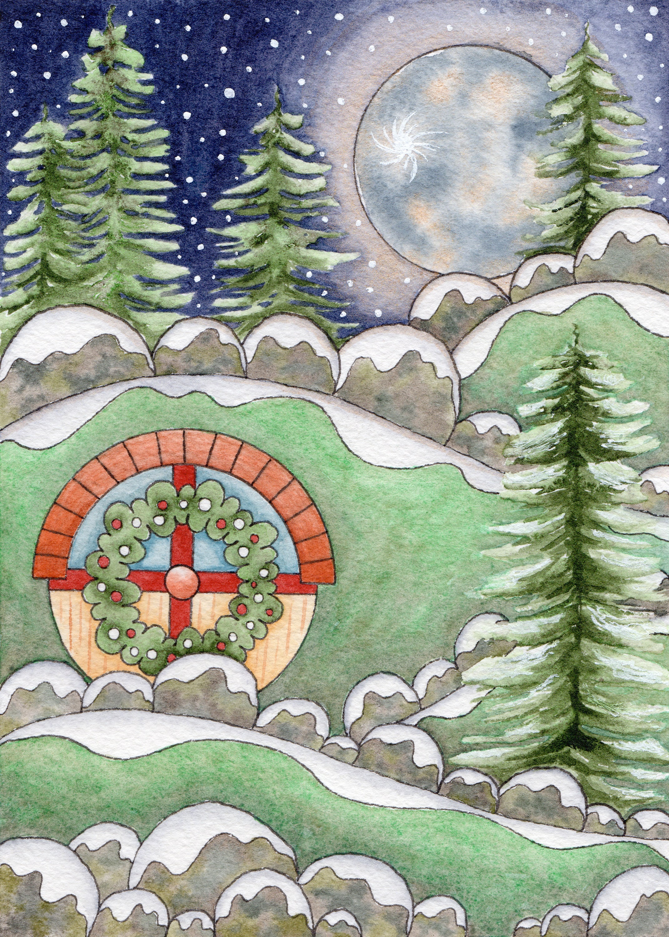 Hobbit House, Hobbit Hole, Hobbit, Hobbiton, Lotr, Rolling Hills, Snow ...